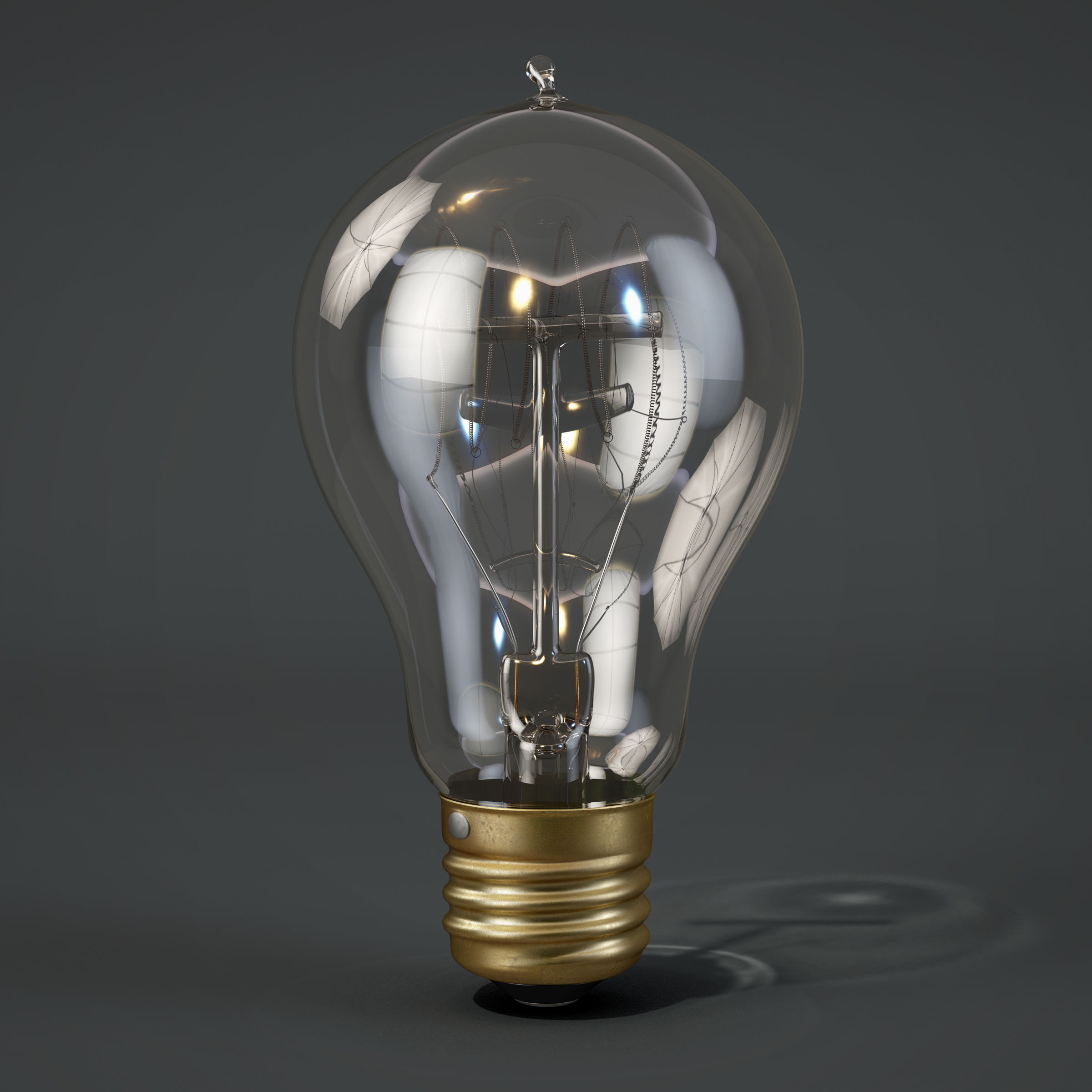 3d vintage spherical-shaped edison light bulb