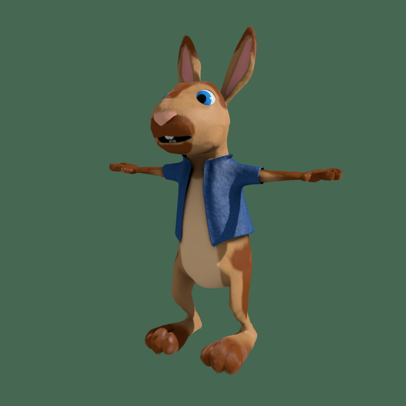 robbie rabbit bunny 3d blend