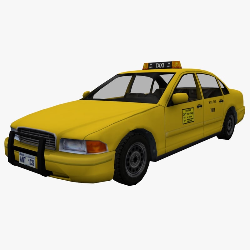3d model new york taxi car