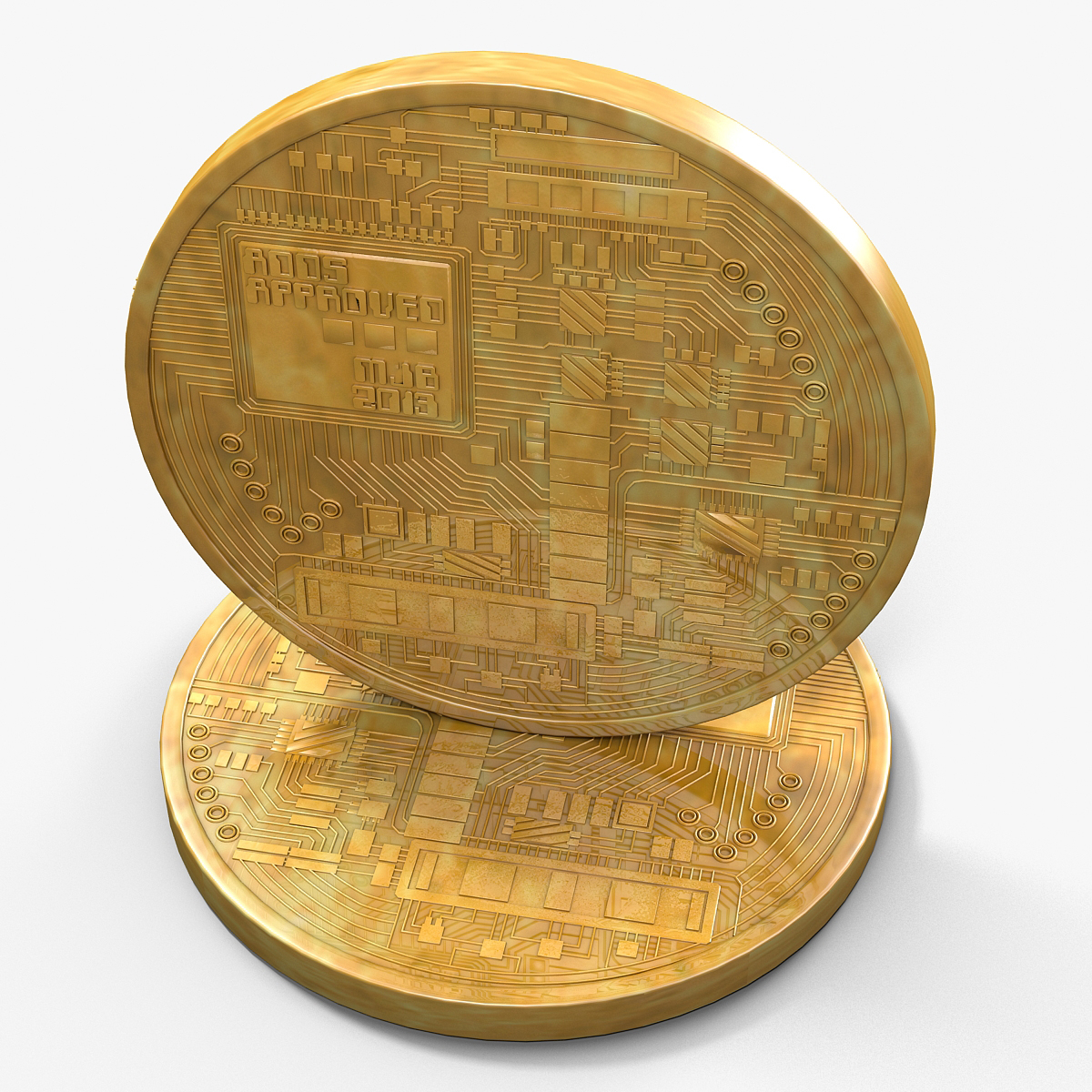 3d bitcoin coin model