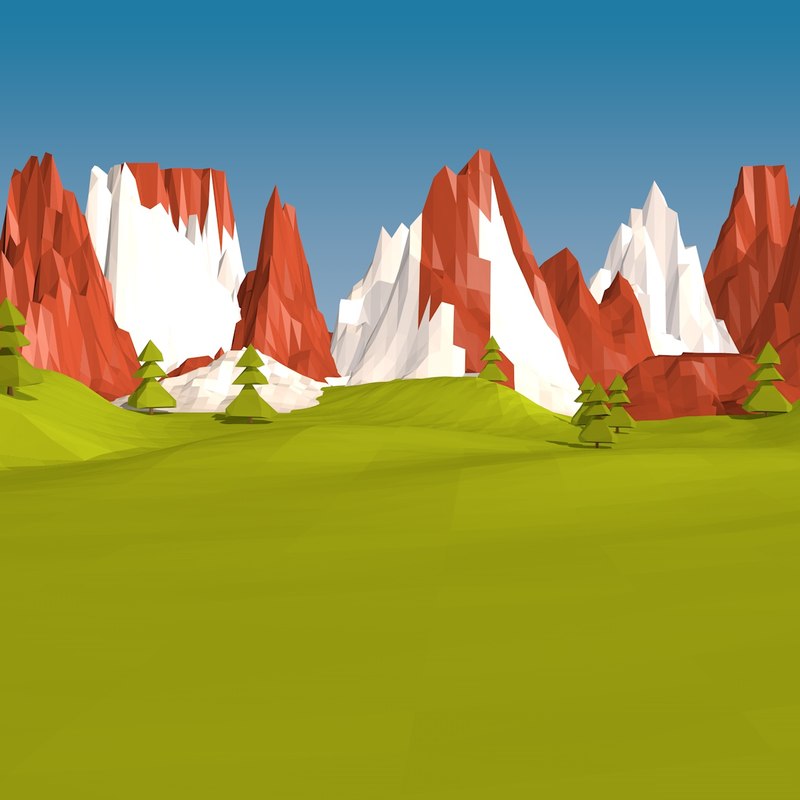 3d landscape land