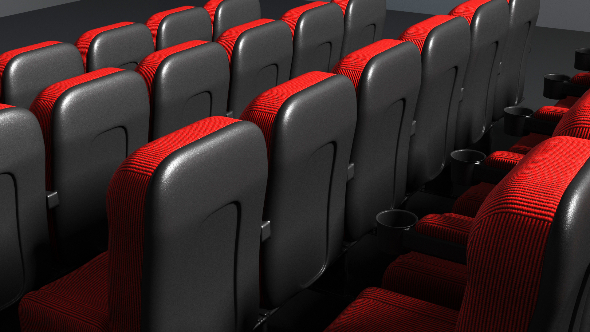 movie theater chair 3d model