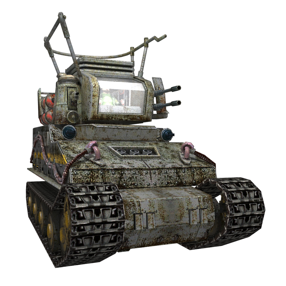 3d model fictional tank gun monster