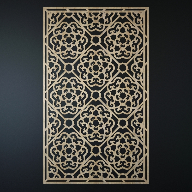 3d model decorative laser cutting pattern