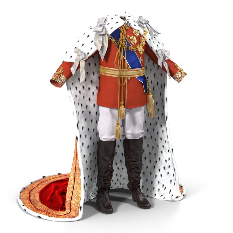 royal king costume 2 3d model