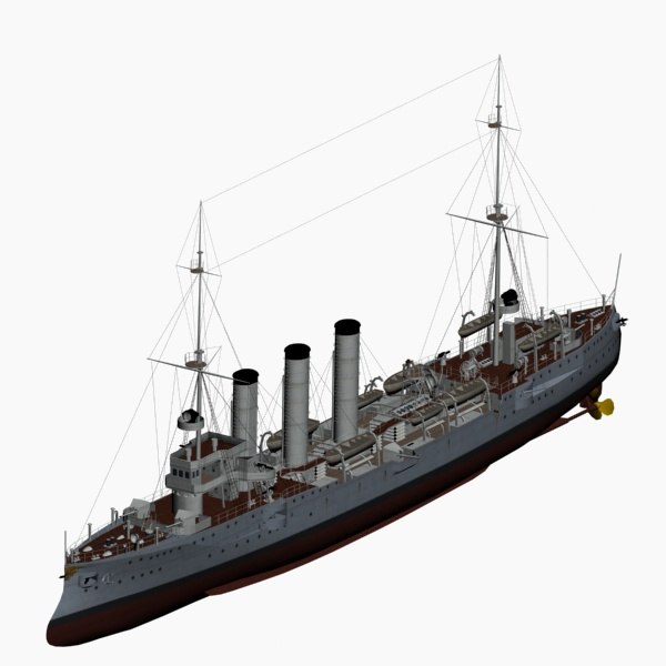 Kleiner Kreuzer Leipzig Kaiserliche Deutsche Marine 3D-Modell ...