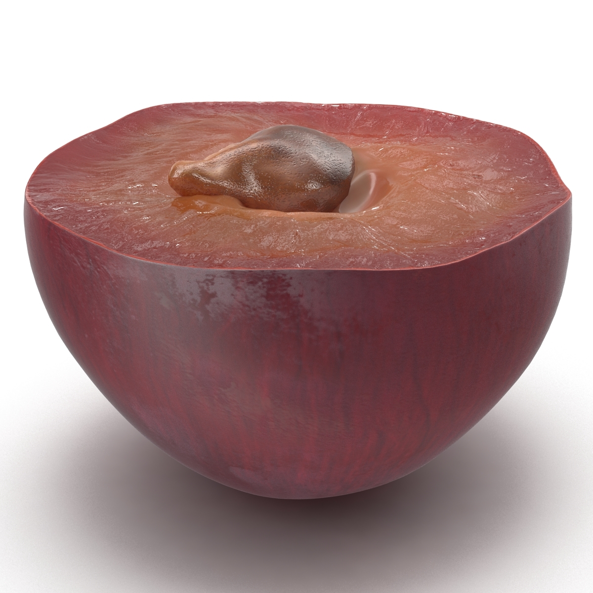 3d red grape cross section model