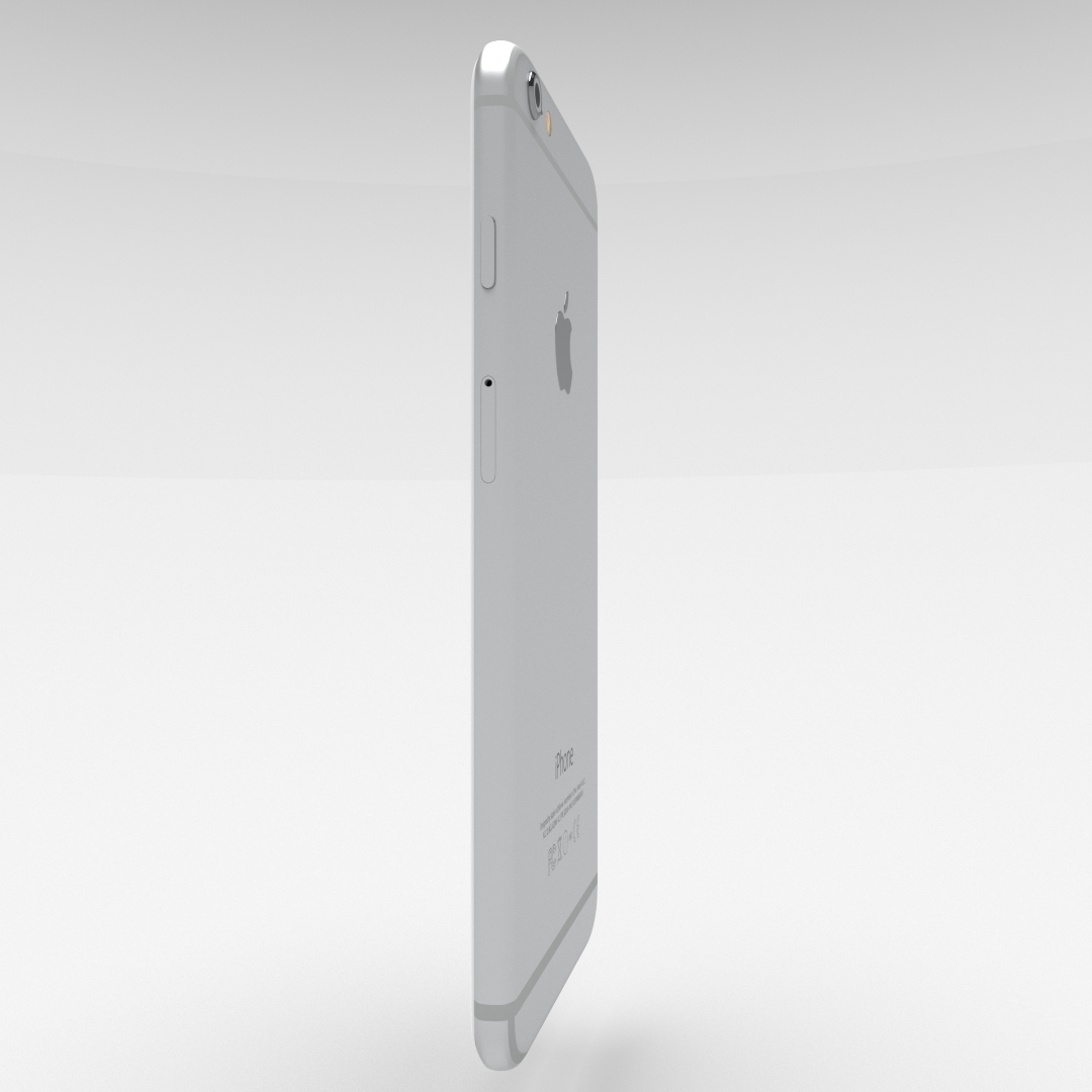 3d apple iphone 6 silver model