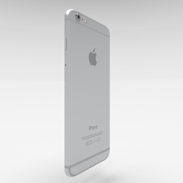 3d apple iphone 6 silver model