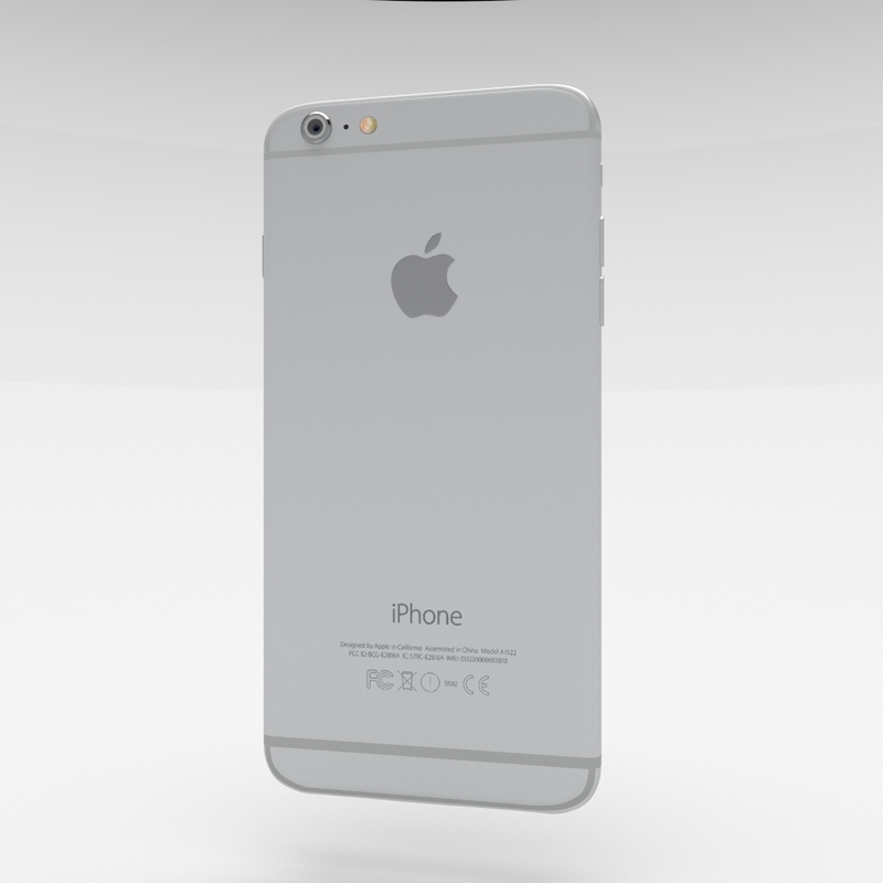 3d apple iphone 6 silver model