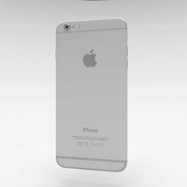 3d apple iphone 6 silver model