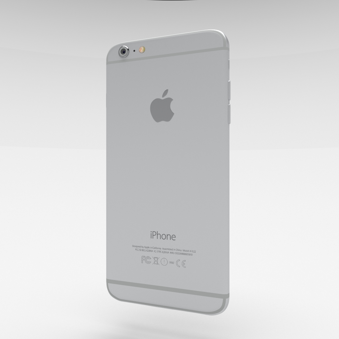 3d apple iphone 6 silver model