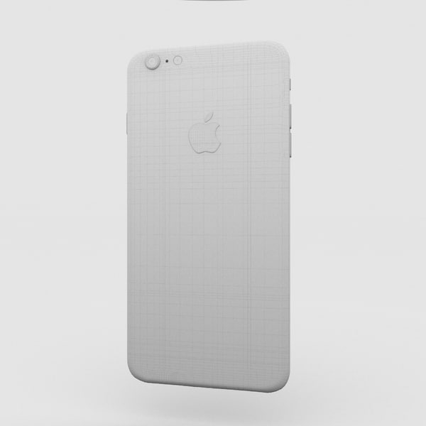 3d apple iphone 6 silver model