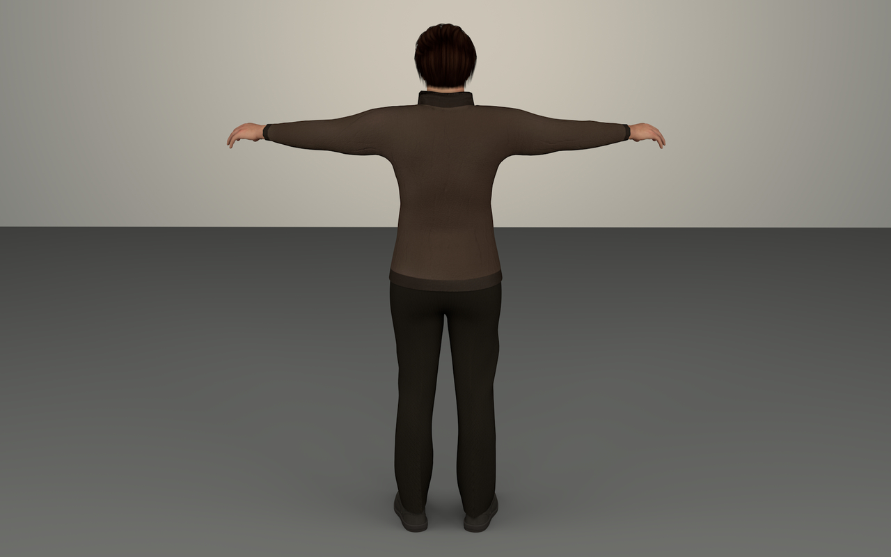 3d man evil character model