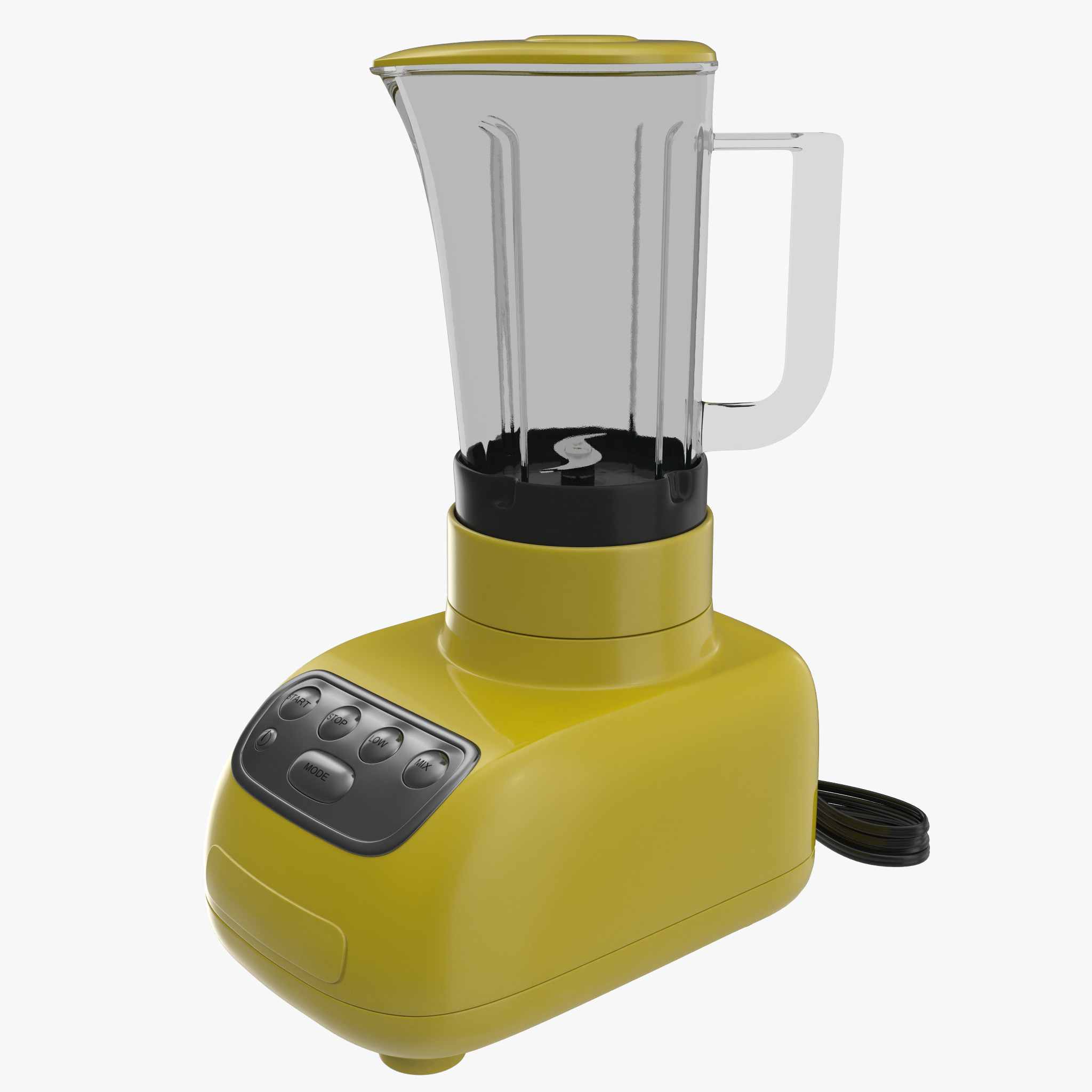 3d blender yellow modeled model
