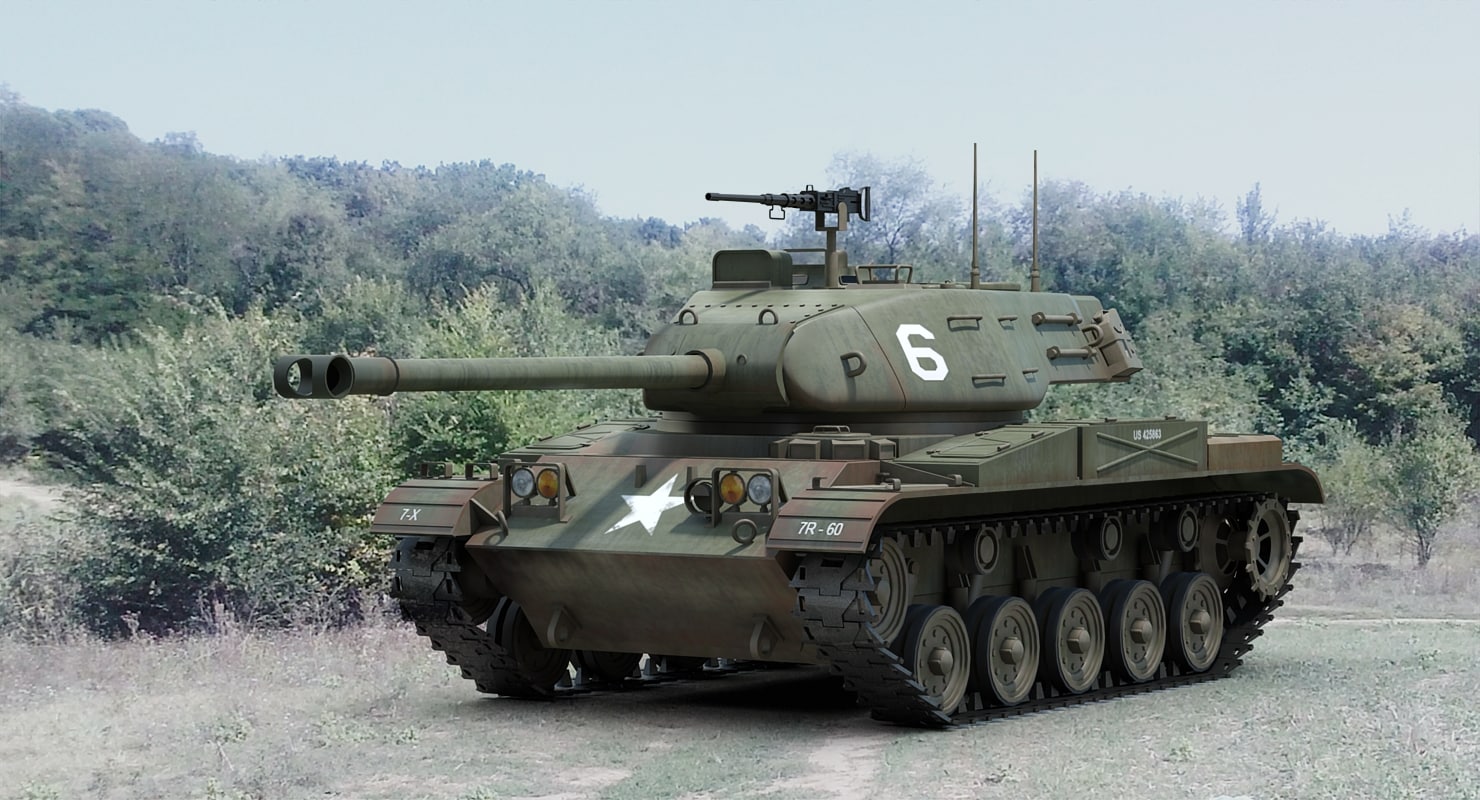 modelo 3d M41 Walker Bulldog Tank - TurboSquid 910584