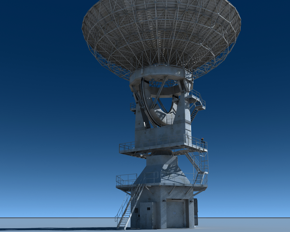 muos satellite dish 3d c4d
