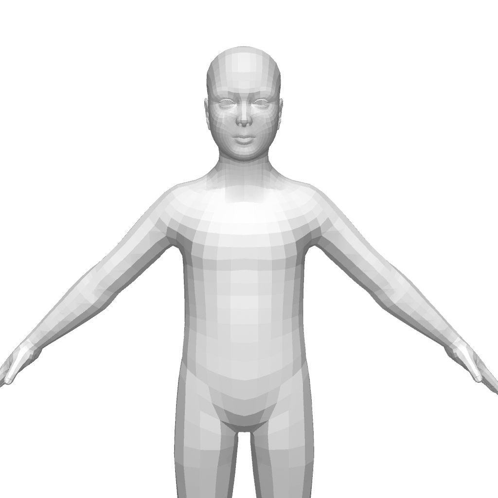 3d boy base body