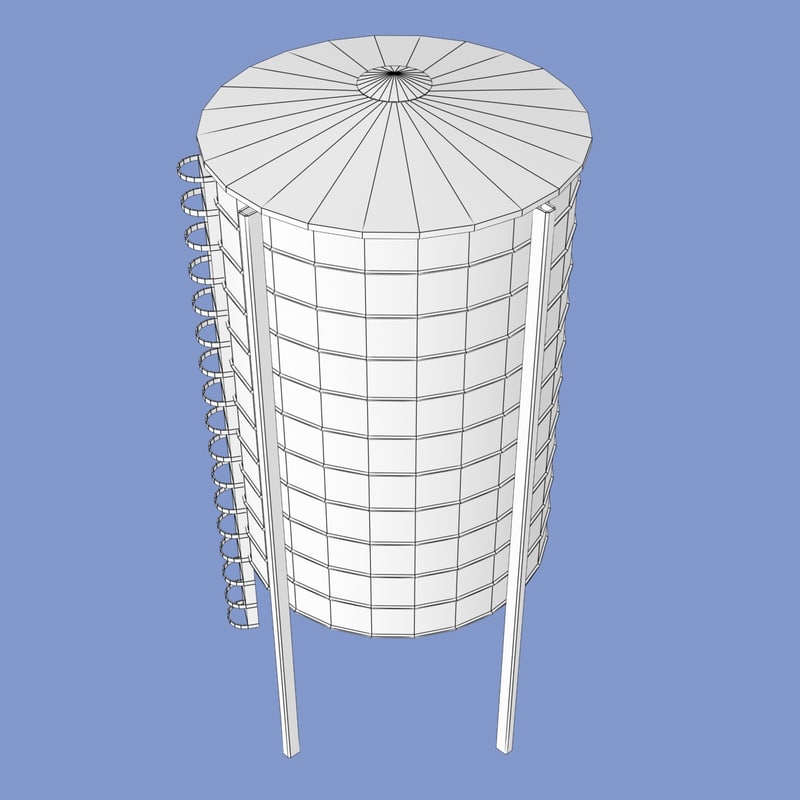 silo grain 3d model
