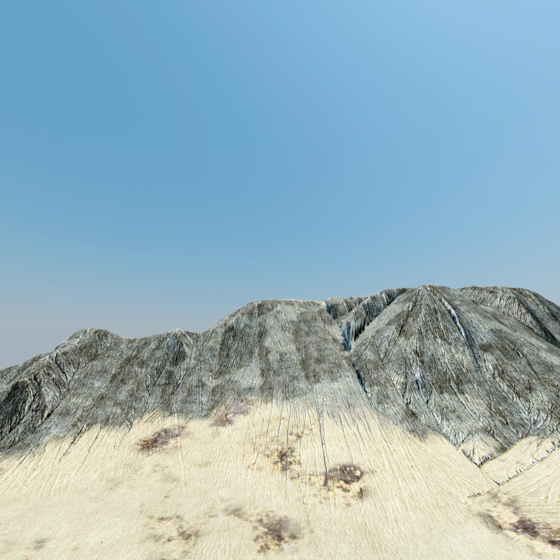 3d model of desert plateau