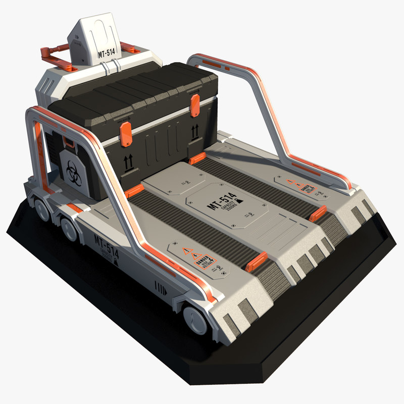 3d model sci fi lift platform