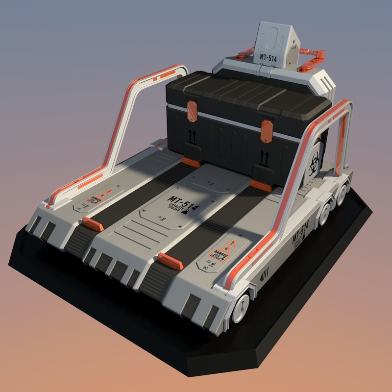 3d model sci fi lift platform