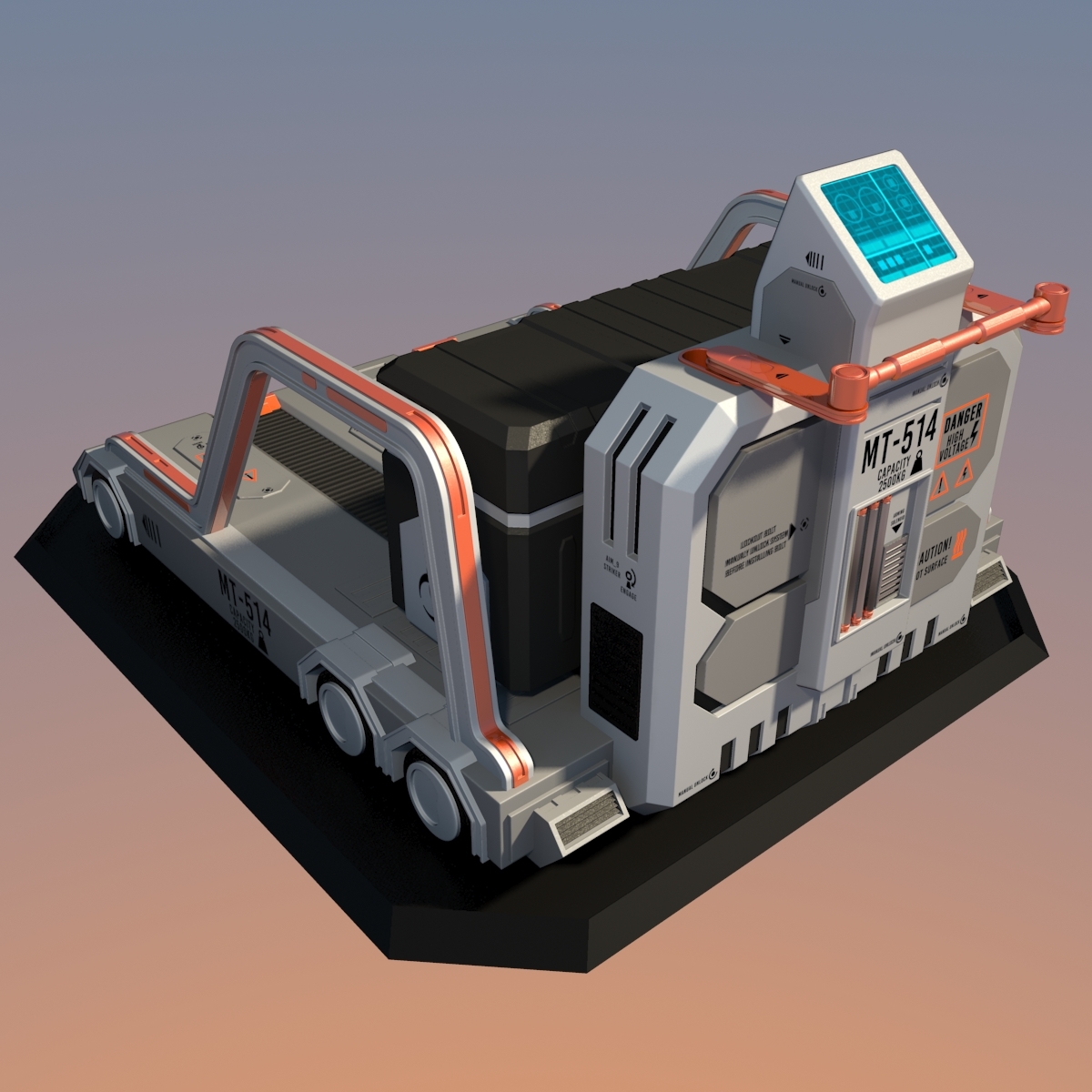 3d model sci fi lift platform