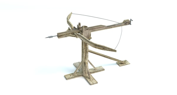 3d model medieval ballista bow