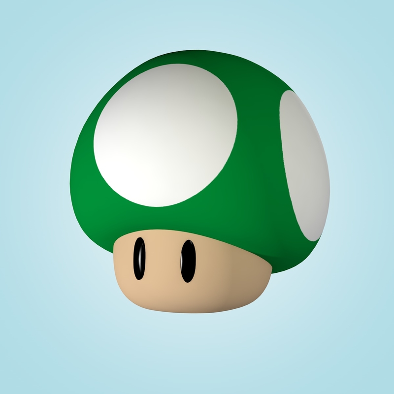 cinema4d super mario green mushroom