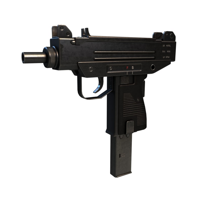micro-uzi israeli compact 3d model