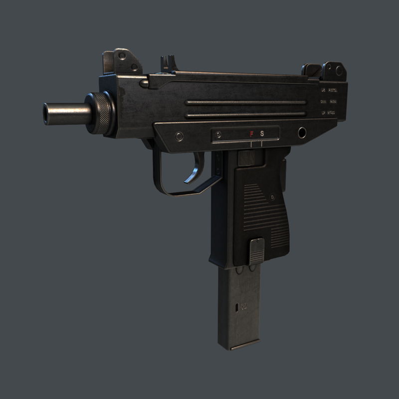 micro-uzi israeli compact 3d model