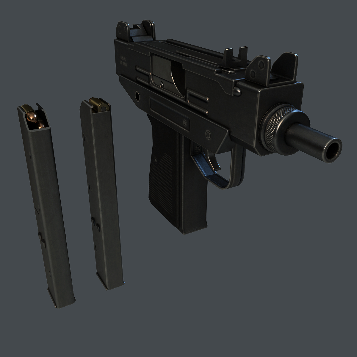 micro-uzi israeli compact 3d model