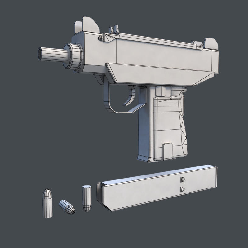 micro-uzi israeli compact 3d model