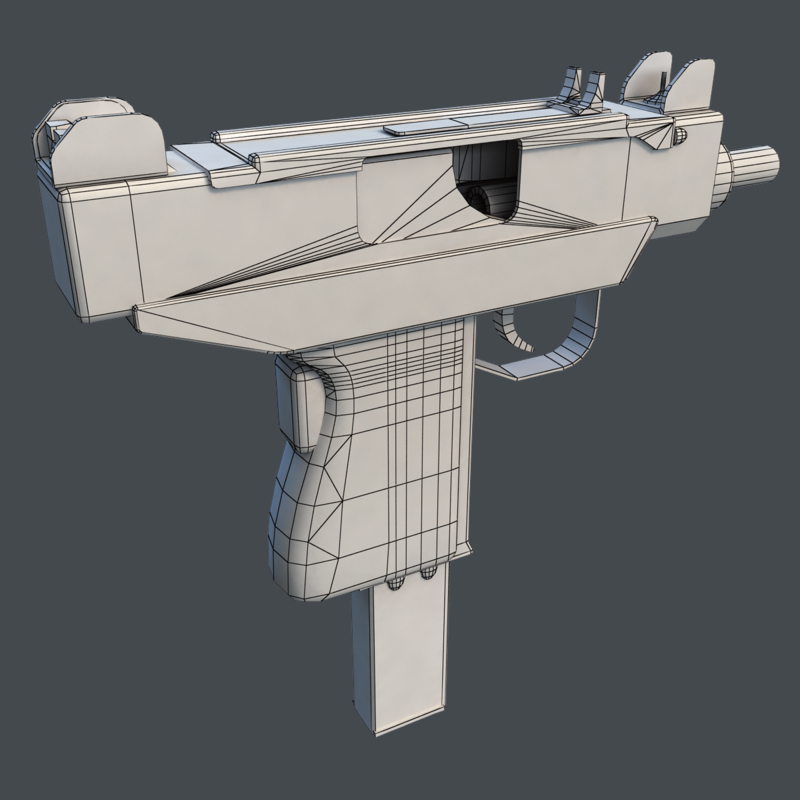 micro-uzi israeli compact 3d model