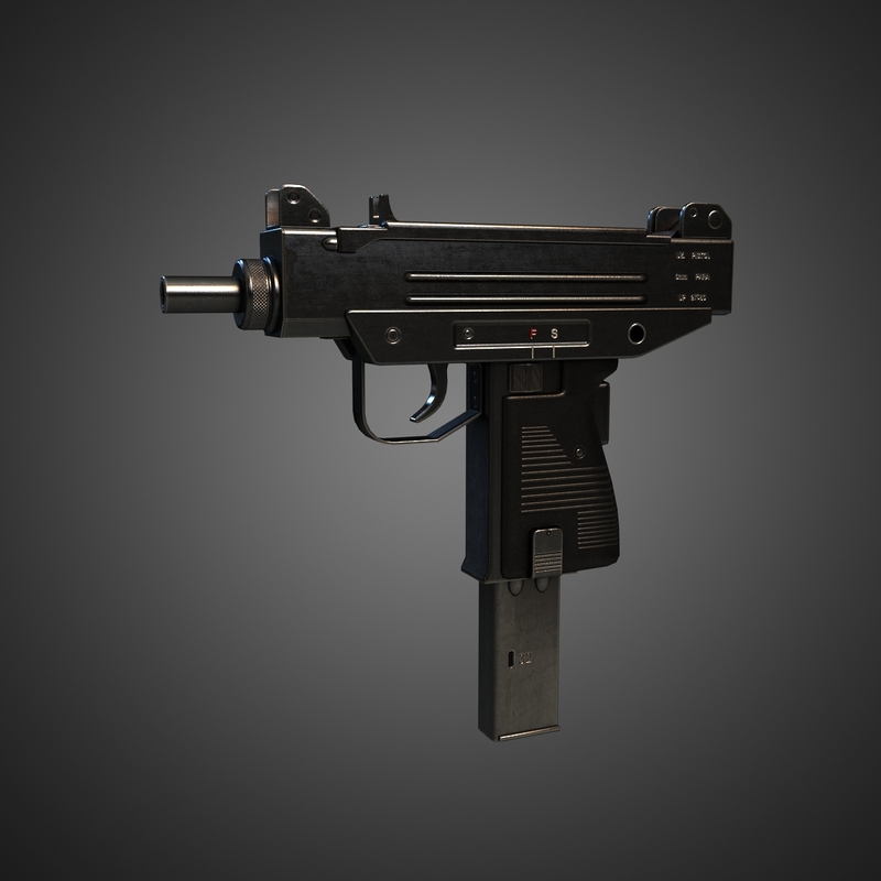 micro-uzi israeli compact 3d model