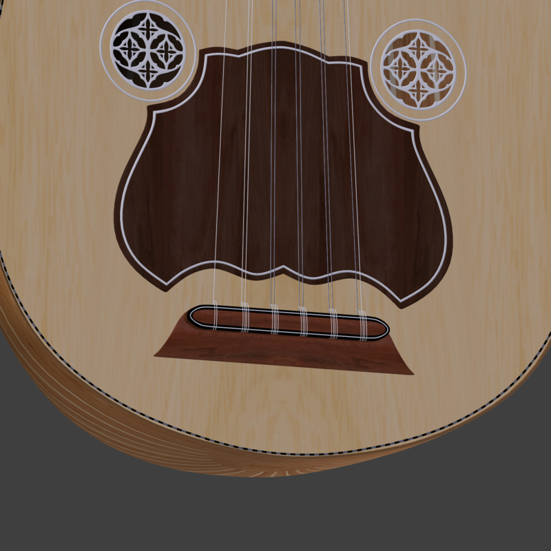 3d lute decorative