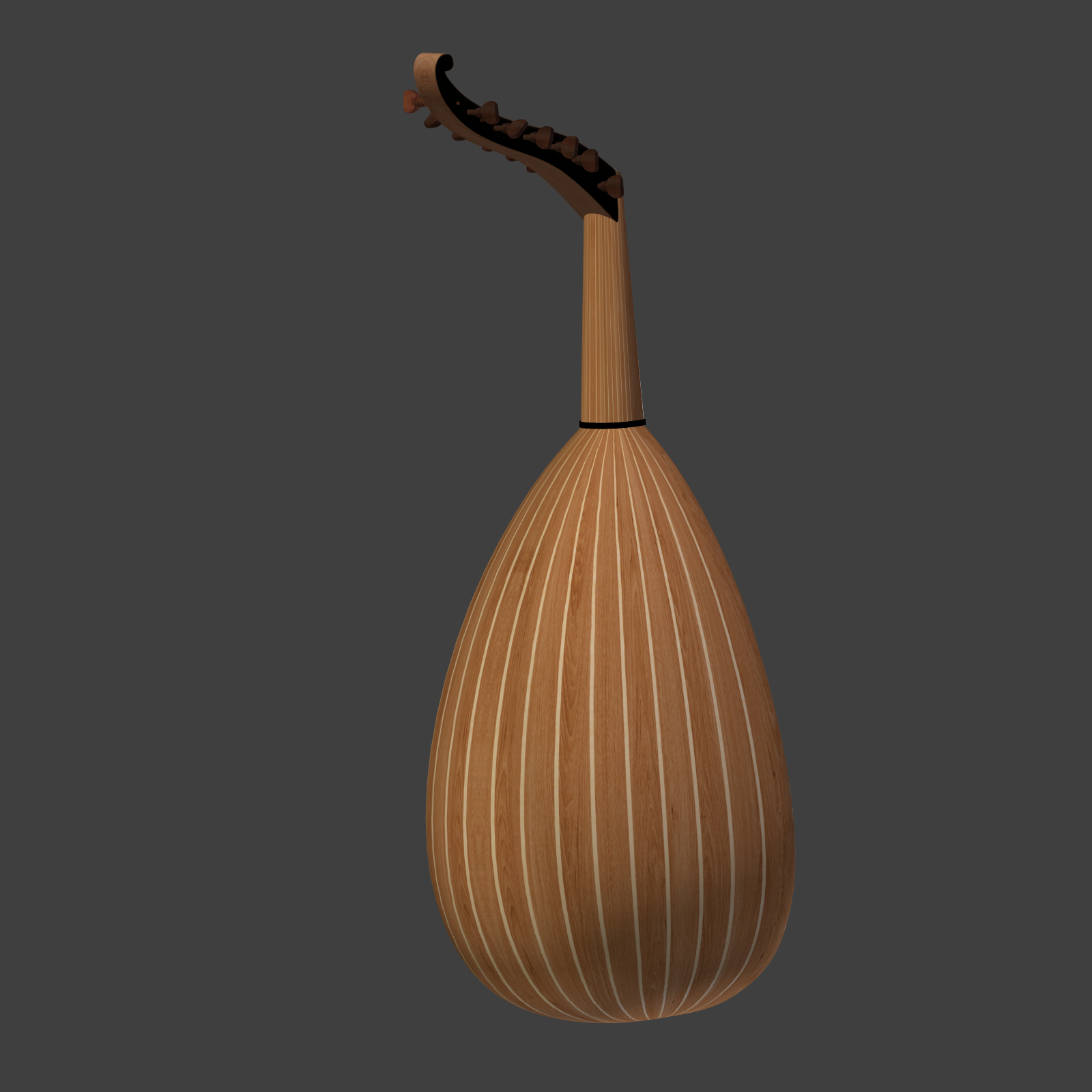 3d lute decorative