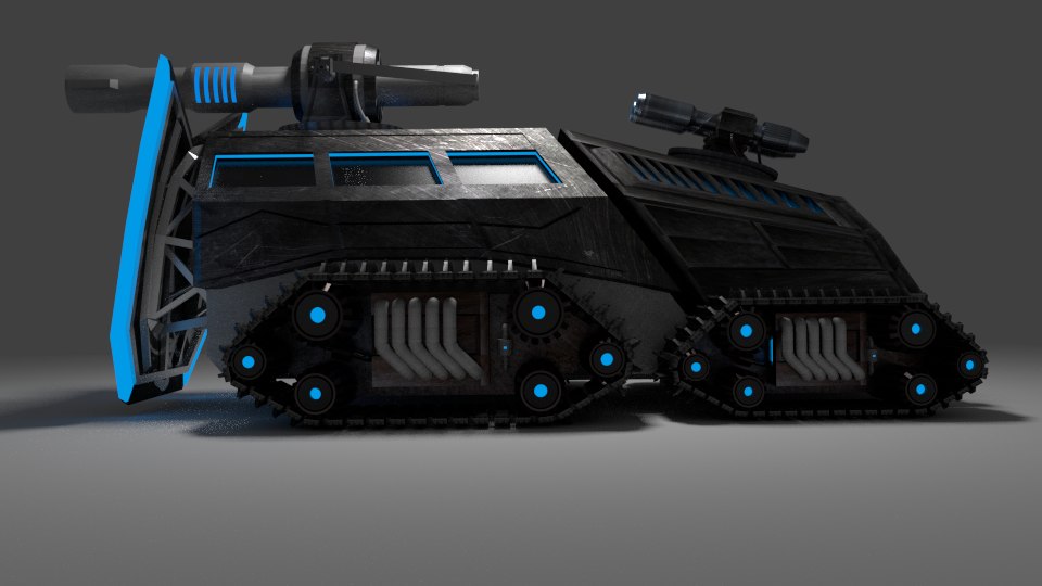 3d model futuristic tank