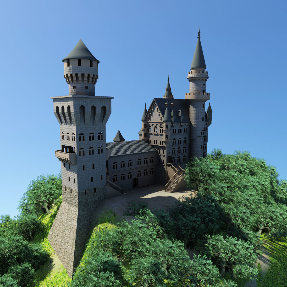 3d neuschwanstein castle model