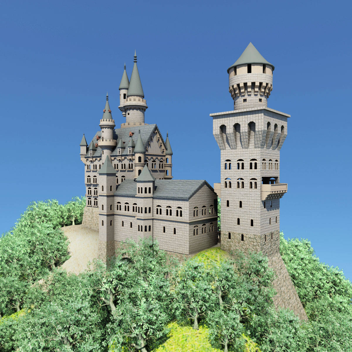 3d neuschwanstein castle model