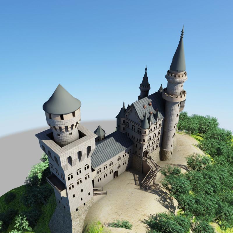 3d neuschwanstein castle model