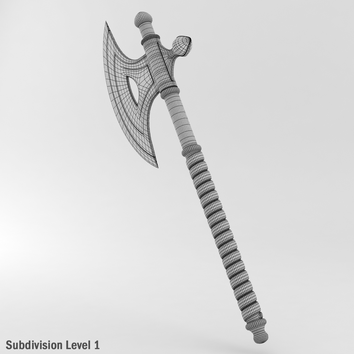 knight axe 3d model