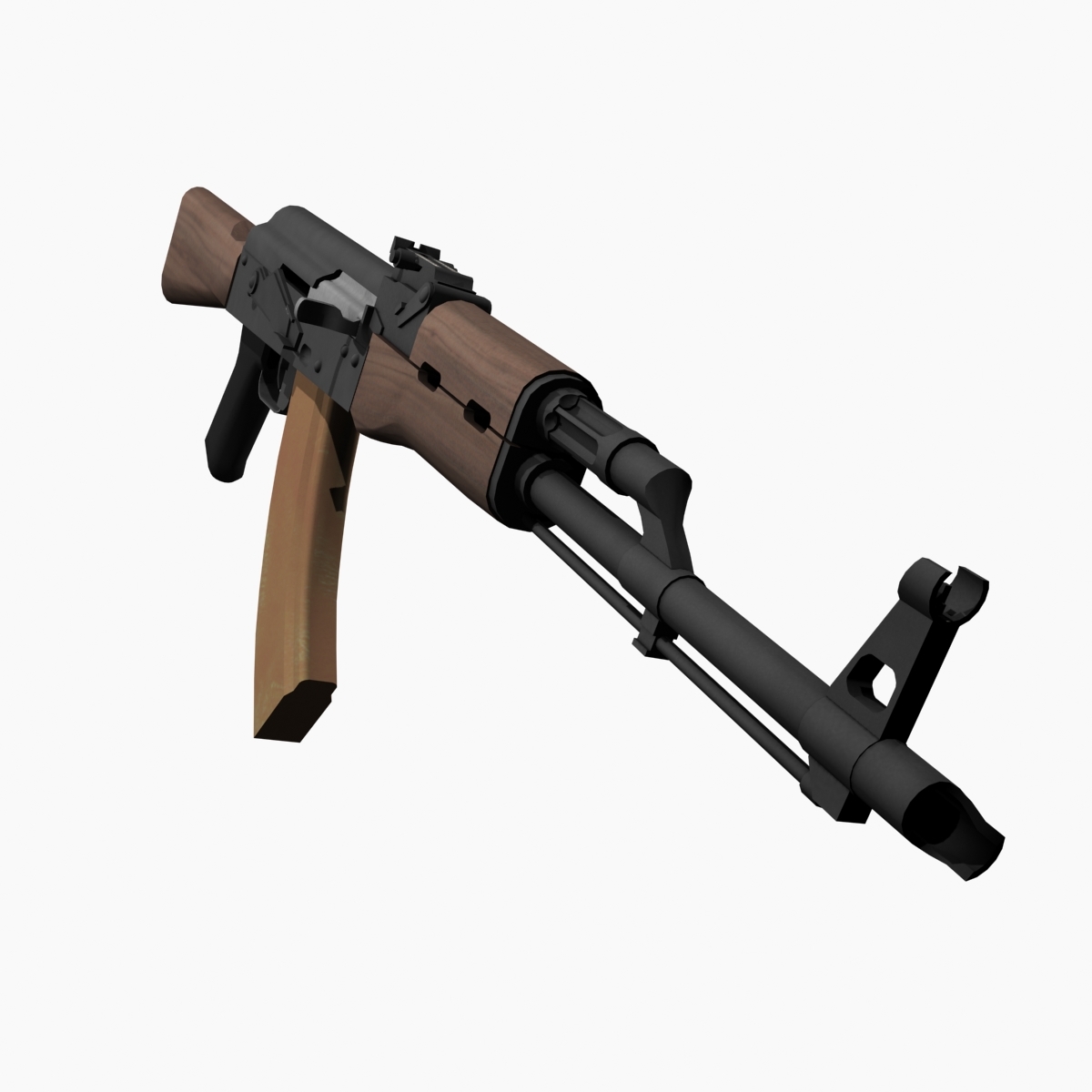 3d model akm rifle