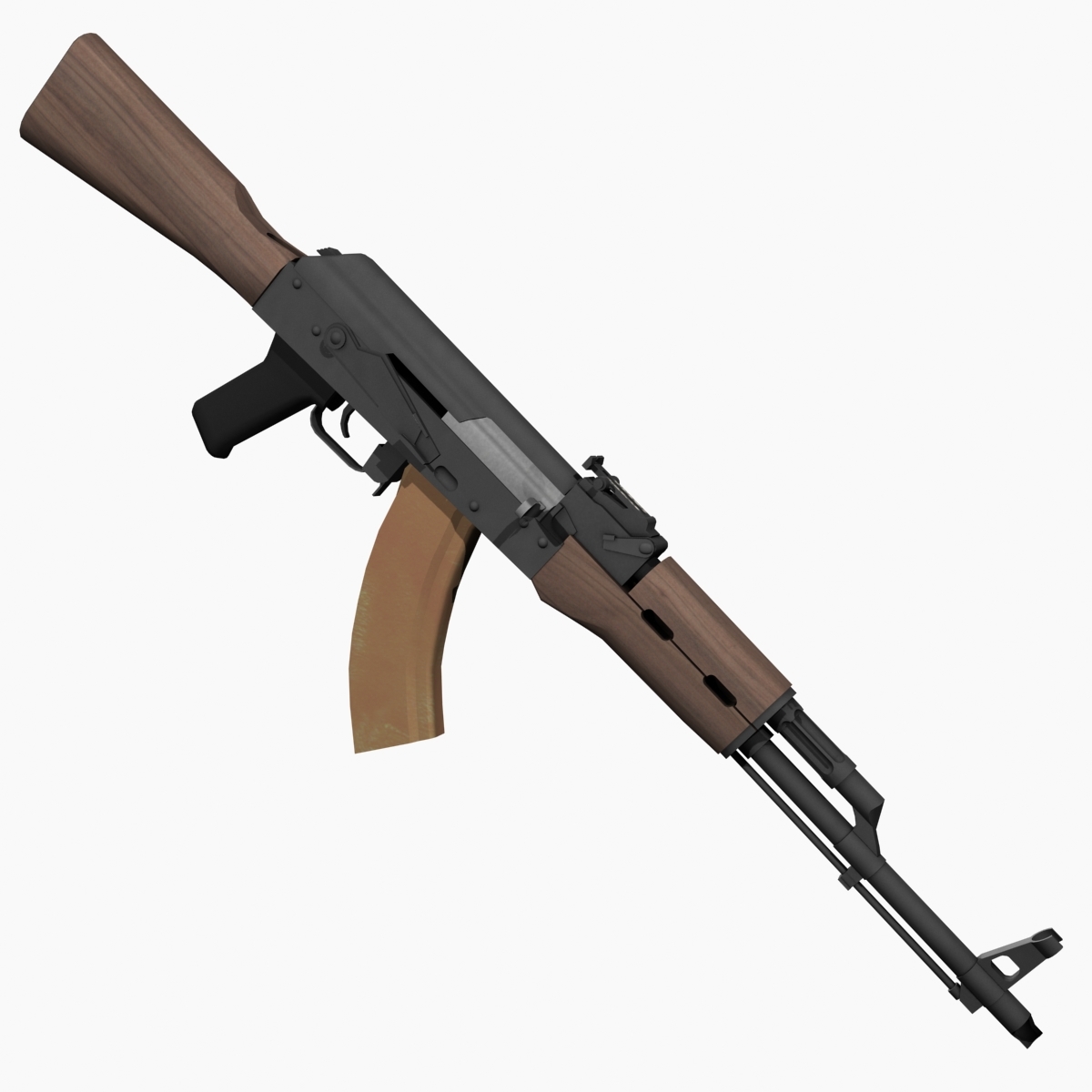 3d model akm rifle