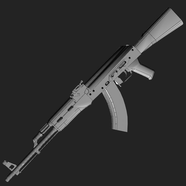3d model akm rifle
