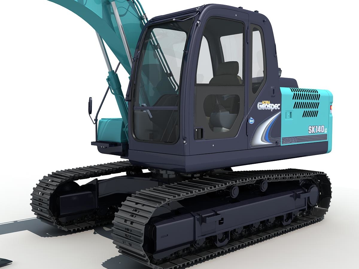 3d excavator kobelco sk140 model