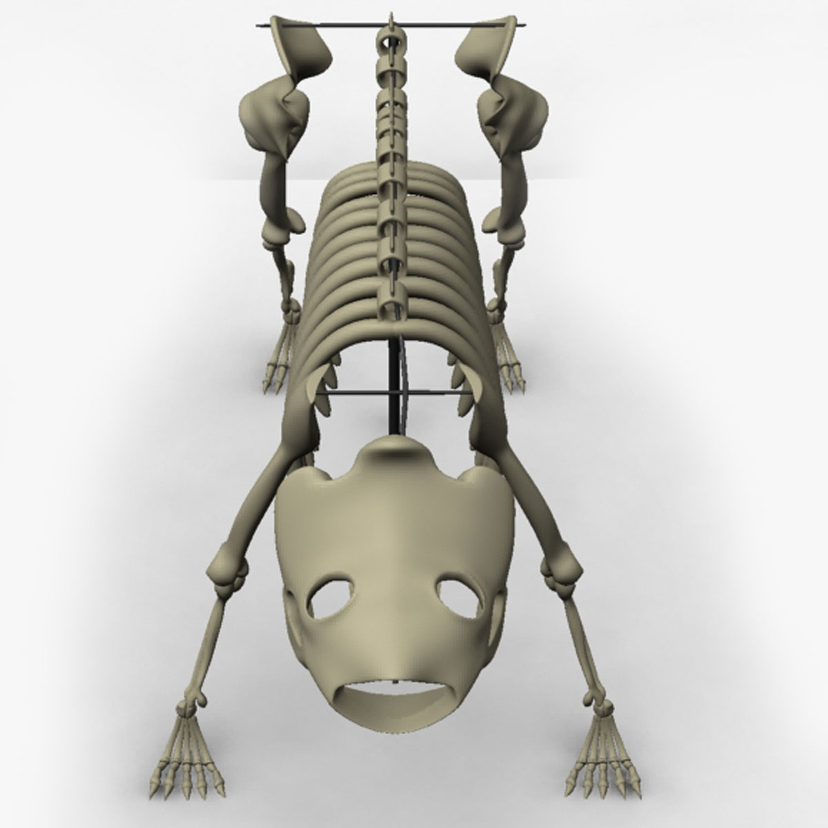 3d ma skeleton beast