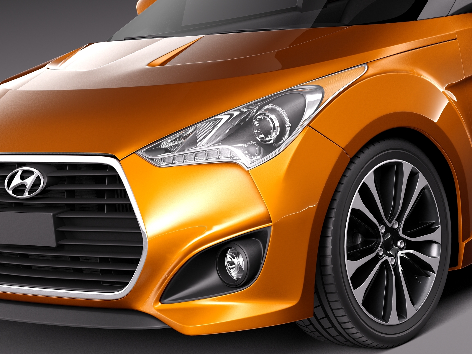 2016 hyundai veloster 3d model
