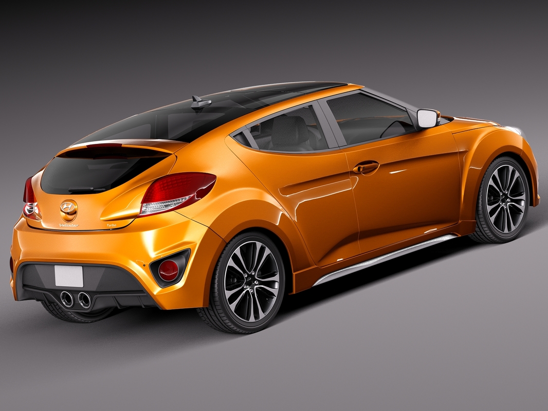 2016 hyundai veloster 3d model