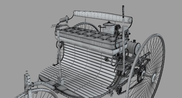 3d model benz patent motor car